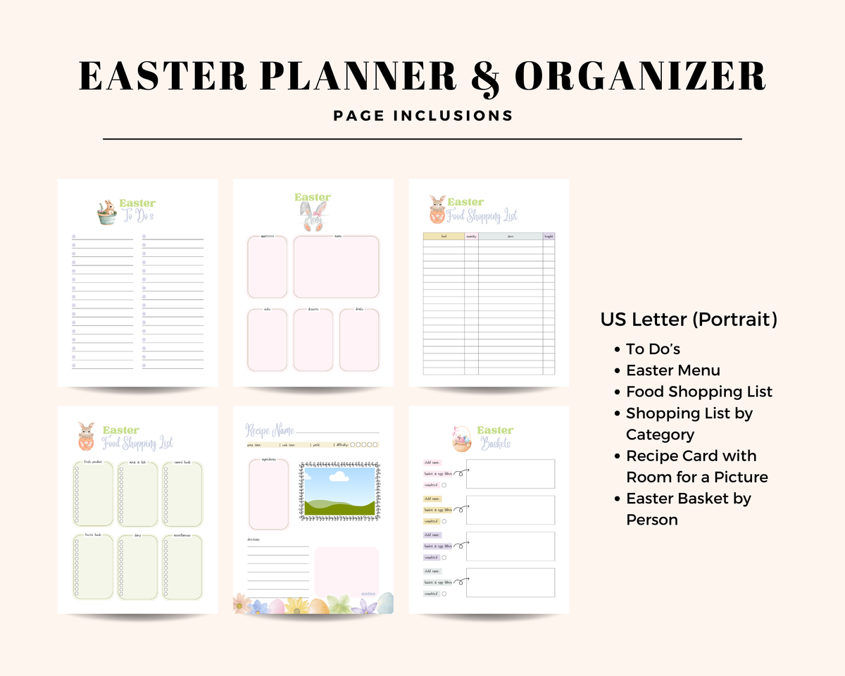 Easter Planner | Printable Organizer and Easter Egg Hunt Planner – The ...